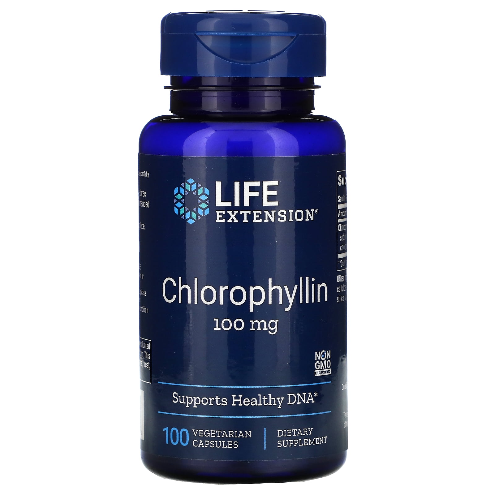 Life Extension Chlorophyllin, 100 mg, 100 Vegetarian Capsules - Walmart ...