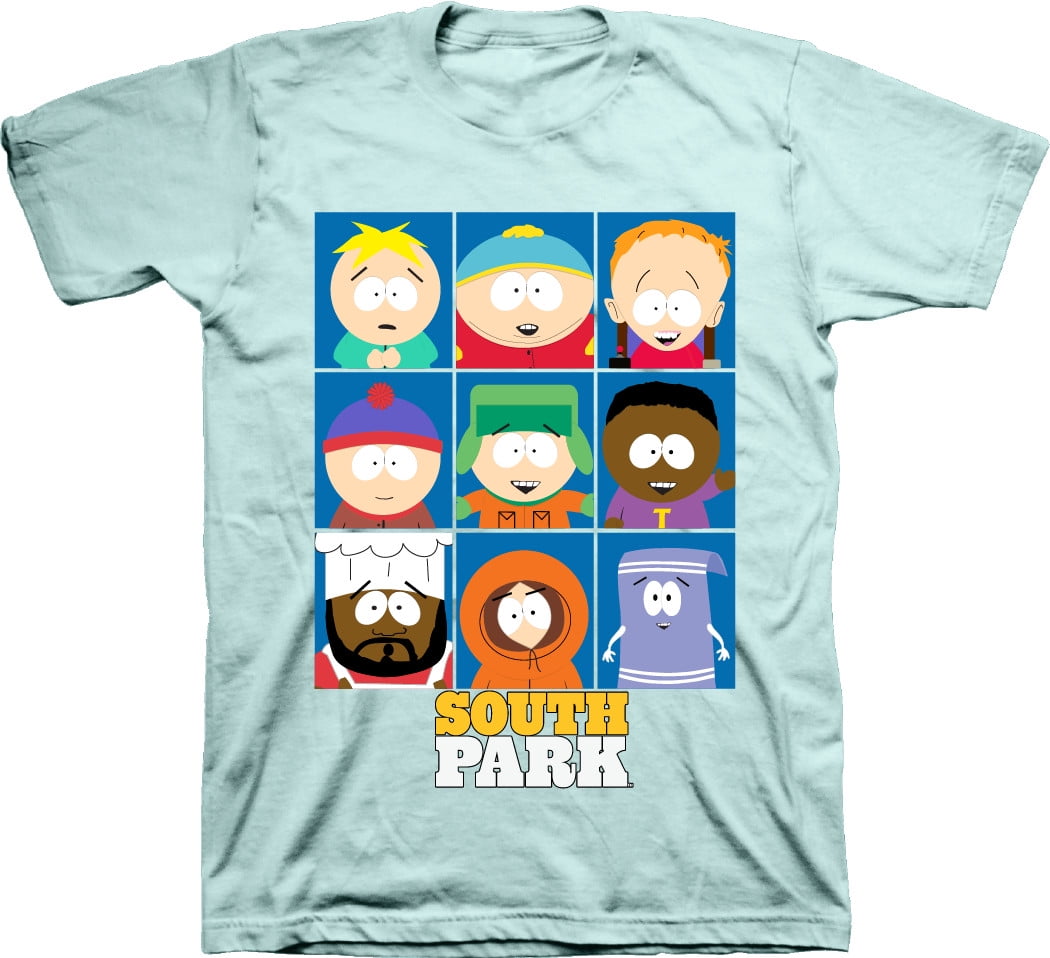 Mens South Park Logo Shirt - Cartman, Kenny, Kyle & Stan Tee - Classic ...