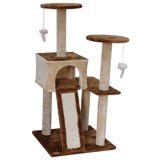 Go Pet Club Large 44-in Tall Climbing Cat Tree & Condo Scratching Post ...