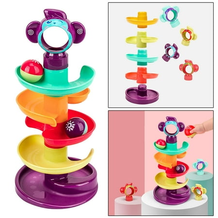 Creative Ball Drop Roll Swirling Drop and Ramp Toy Ball Montessori Toy ...