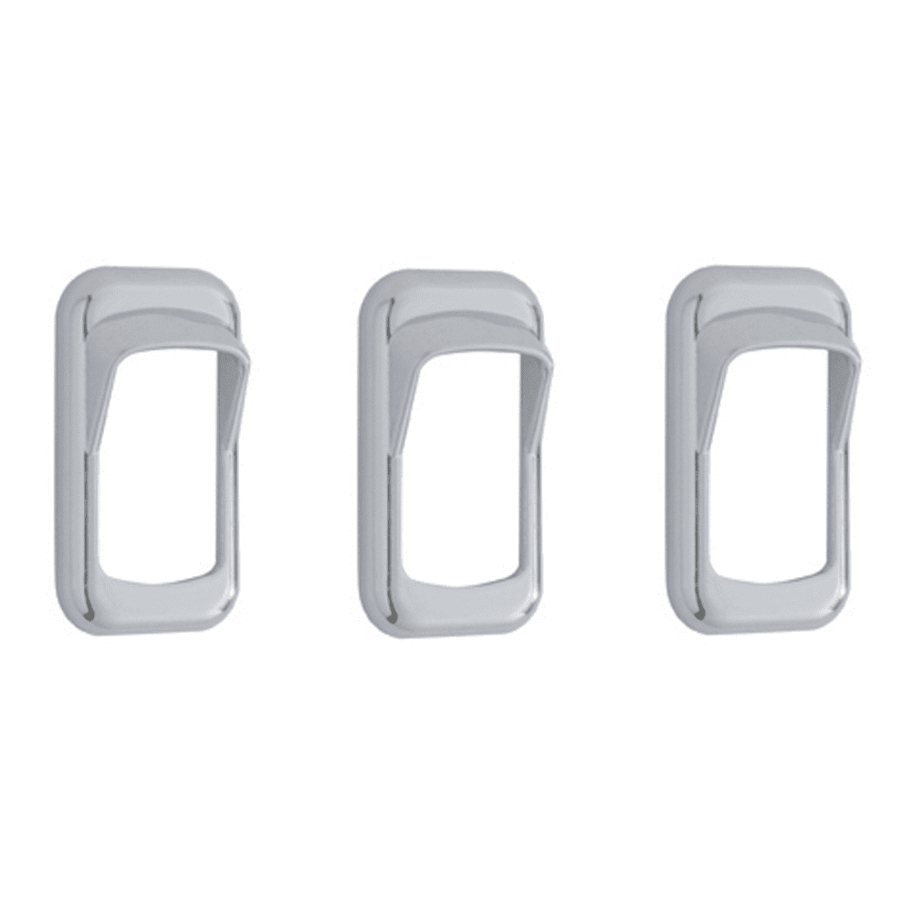 Chrome Plastic Rocker Switch Bezels With Switch Guard (3 Pack ...