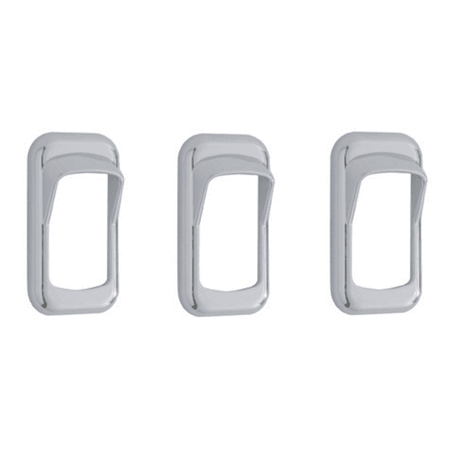 Chrome Plastic Rocker Switch Bezels With Switch Guard (3 Pack ...