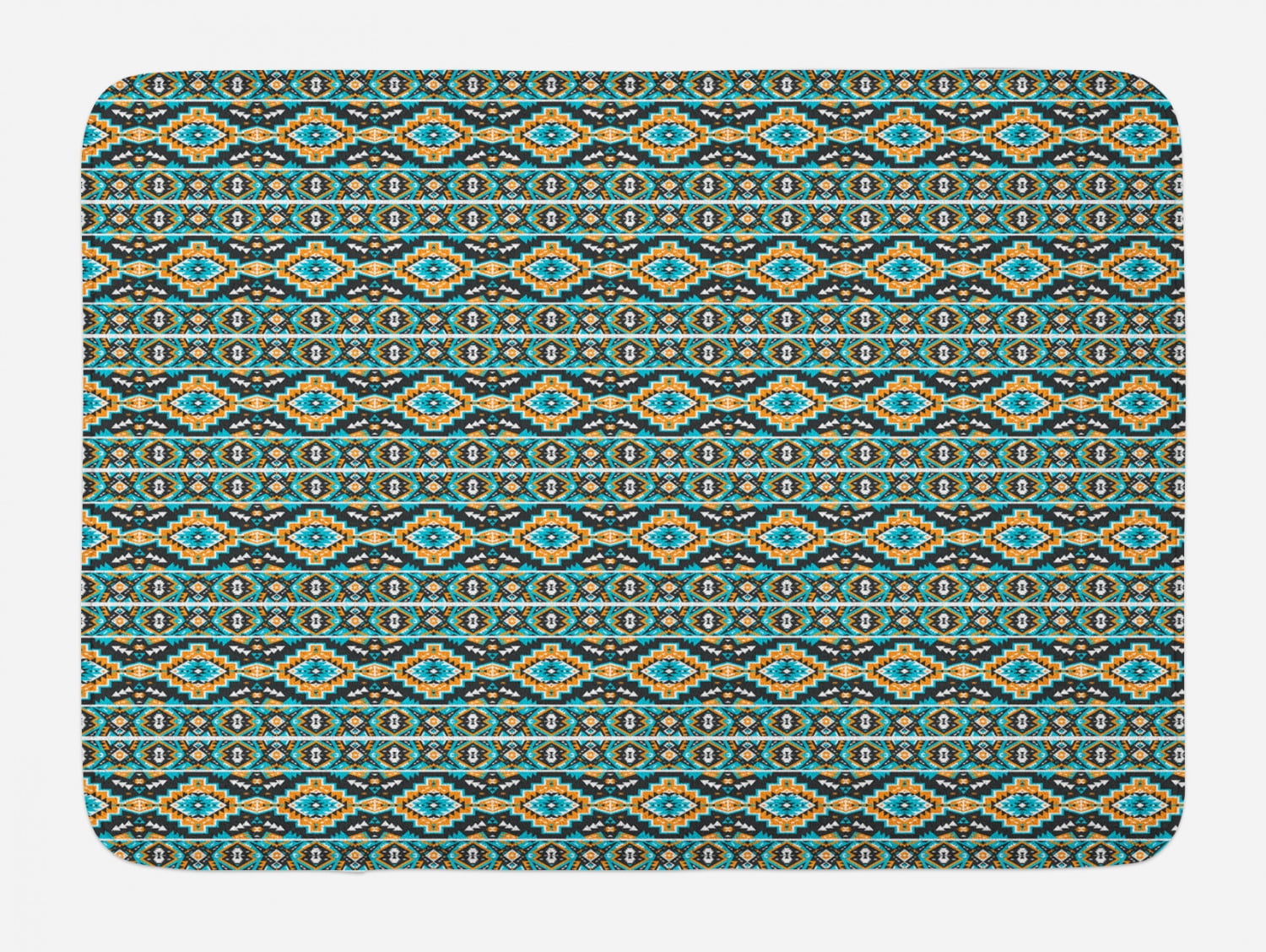 Ethnic Bath Mat, Indigenous Tribal Motifs Inspired by Ancient Mexican ...