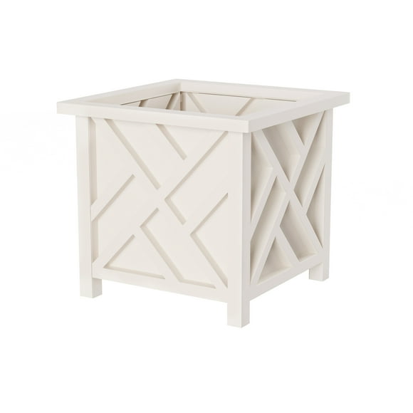 White Square Planter
