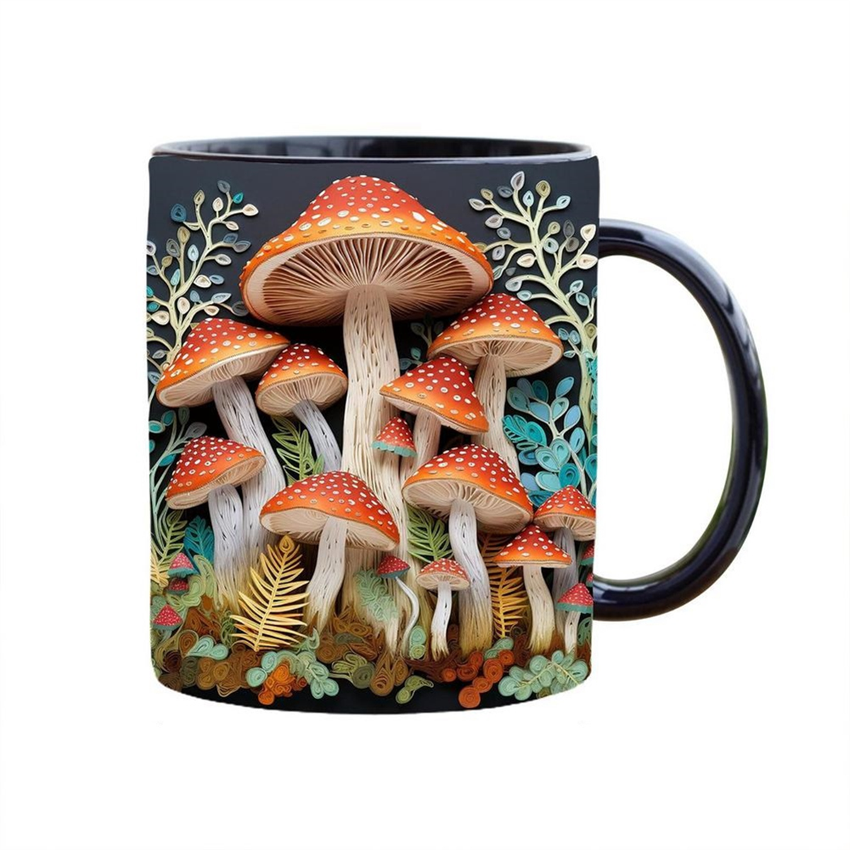 Click here for Zh & Art 3d Mushrooms Mug Ceramic Fun Space Design... prices