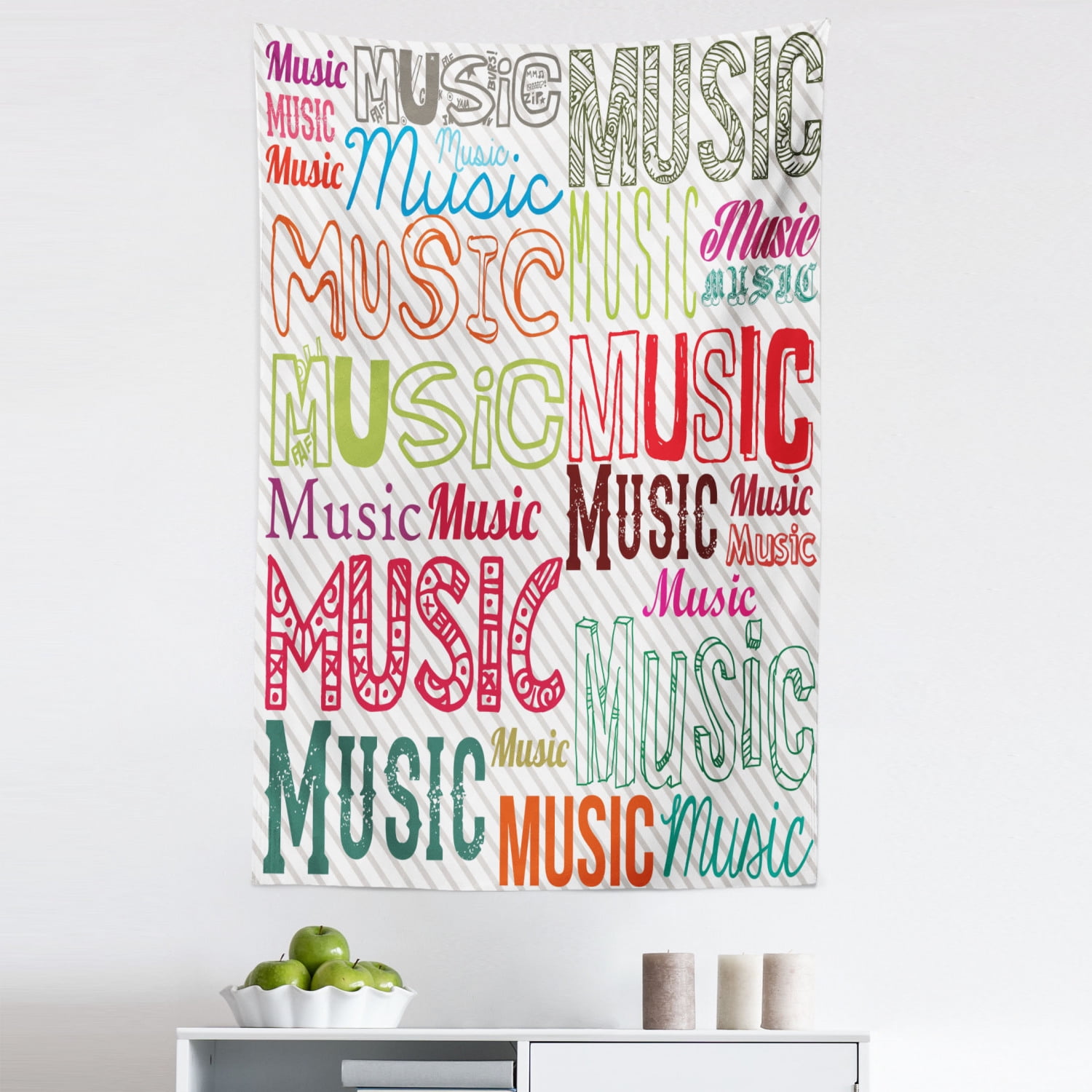 Music Tapestry, Music Typography in Various Styles Rhythm Acoustic ...