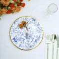 Efavormart 25 Pack | 9" Blue Chinoiserie Floral Paper Dessert Plates ...