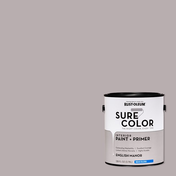 Rust-Oleum Sure Color English Manor, Interior Paint + Primer, Semi ...
