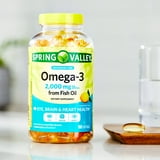 Spring Valley Maximum Care Omega-3 from Fish Oil Dietary Supplement Softgels for Eye Brain Bone ...