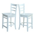International Concepts Emily 24" Counter Height Stool in White ...