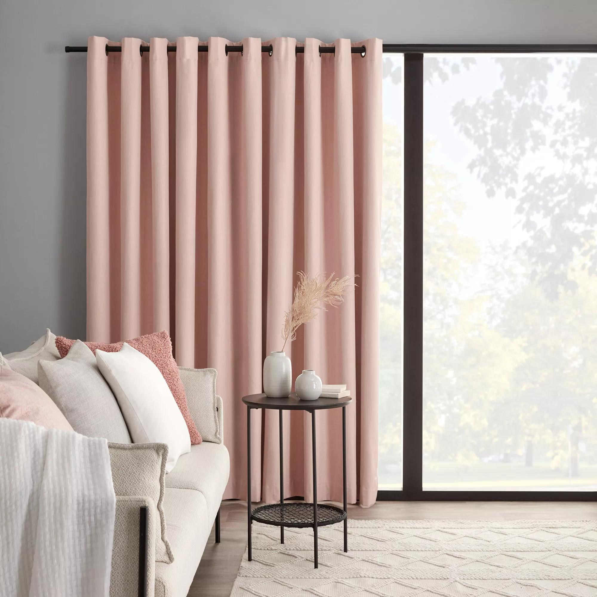 Click here for Bouclair Pink Chita Blackout Curtain 52x84 In (132... prices