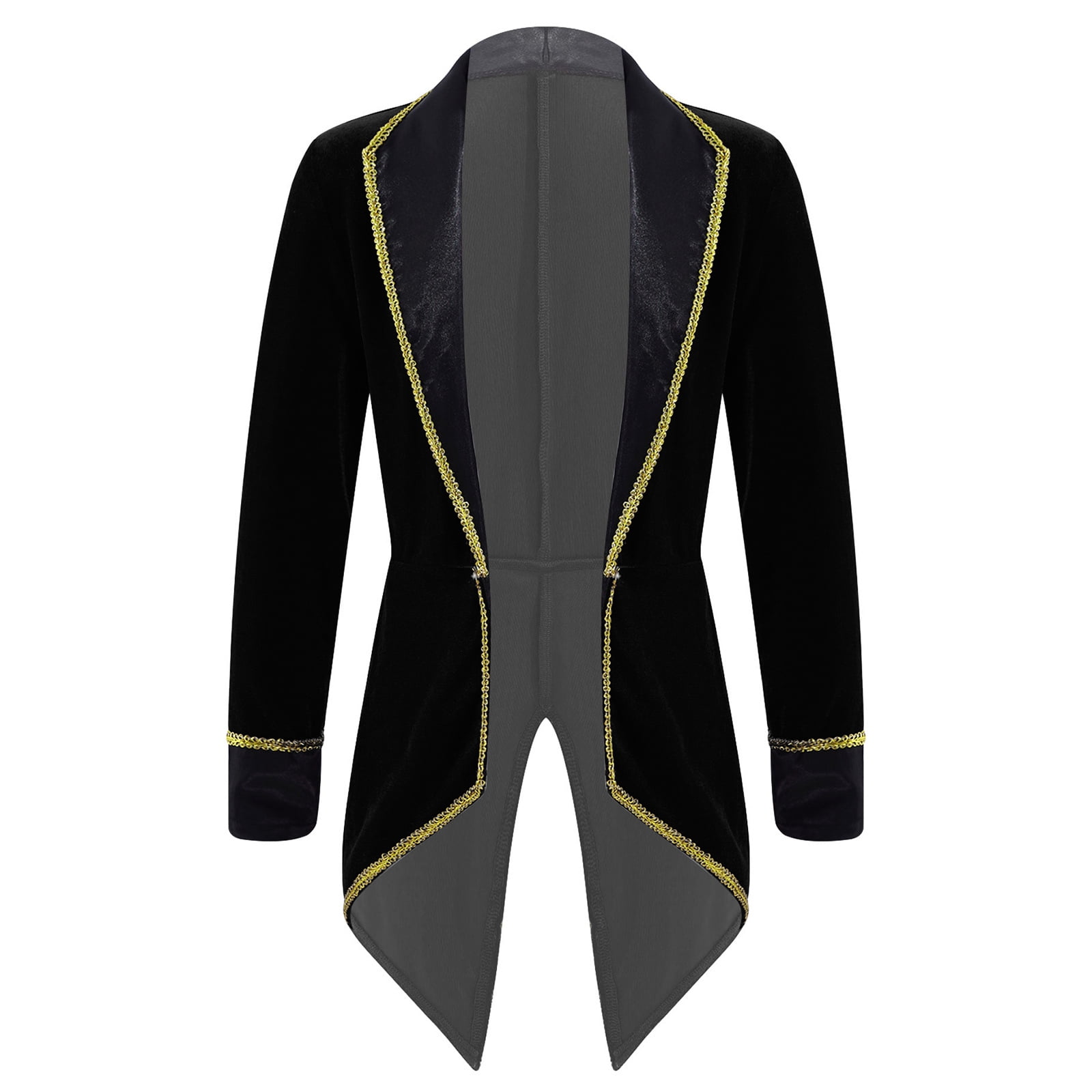YONGHS Kids Girls Circus Ring Master Tuxedo Coat Long Sleeve Tailcoat ...