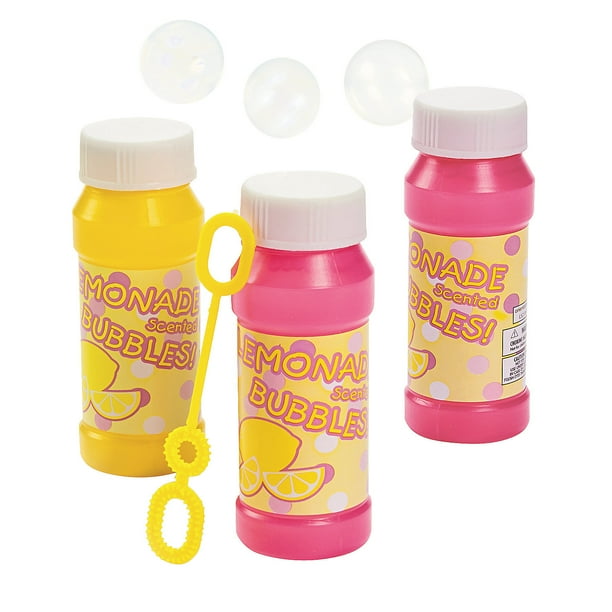 Lemonade Scented Bubble Bottles 2Oz - Party Favors - 12 Pieces ...