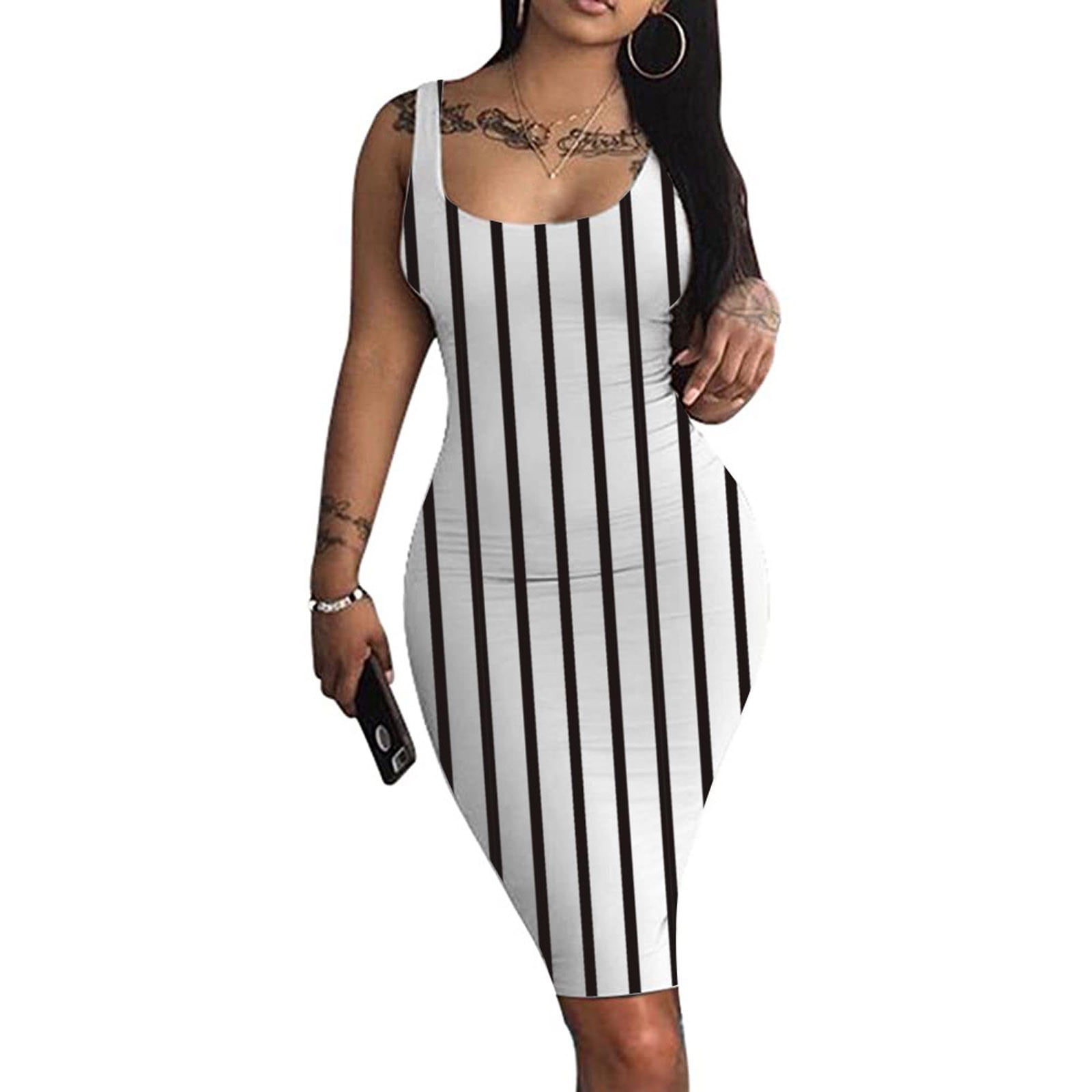 Beppter Women Casual Dress Floral Tank Dress Sleeveless Basic Midi Club beppter-women-casual-dress-floral-tank-dress-sleeveless-basic-midi-club