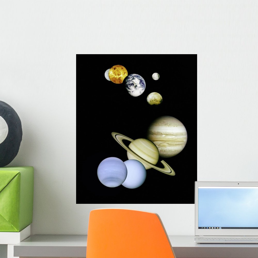 Planets Outer Space Wall Mural by Wallmonkeys Peel and Stick Graphic ...