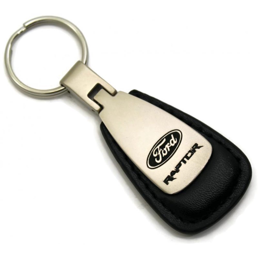 Ford Raptor F-150 Black Leather Tear Drop Key Chain - Walmart.com ...