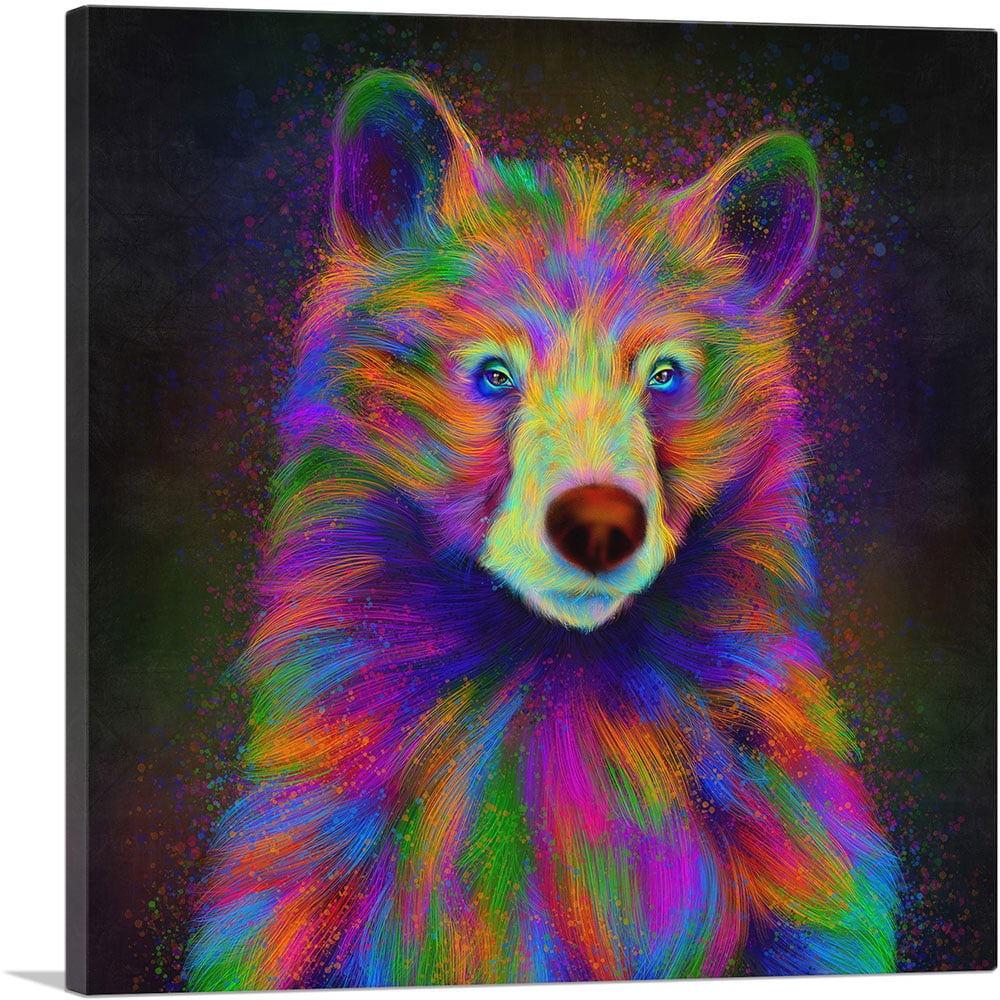 ARTCANVAS Black Bear Canvas Art Print - Size: 18" x 18" (1.50" Deep) - Walmart.com