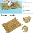 LIUJIABAO Rabbit Grass Mat, Natural Straw Woven Bed, Chewing and ...