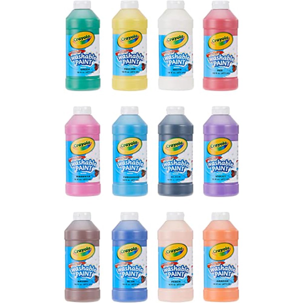 Crayola Washable Paint Assorted 16 Oz 12 Per Set Walmart crayola-washable-paint-assorted-16-oz-12-per-set-walmart