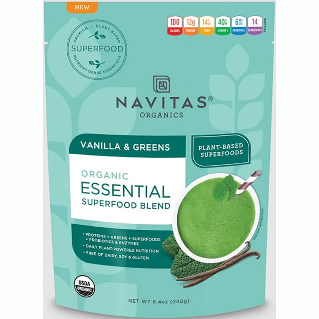 Navitas Organics Organic Essential Superfood Blend - Vanilla & Greens 8 ...