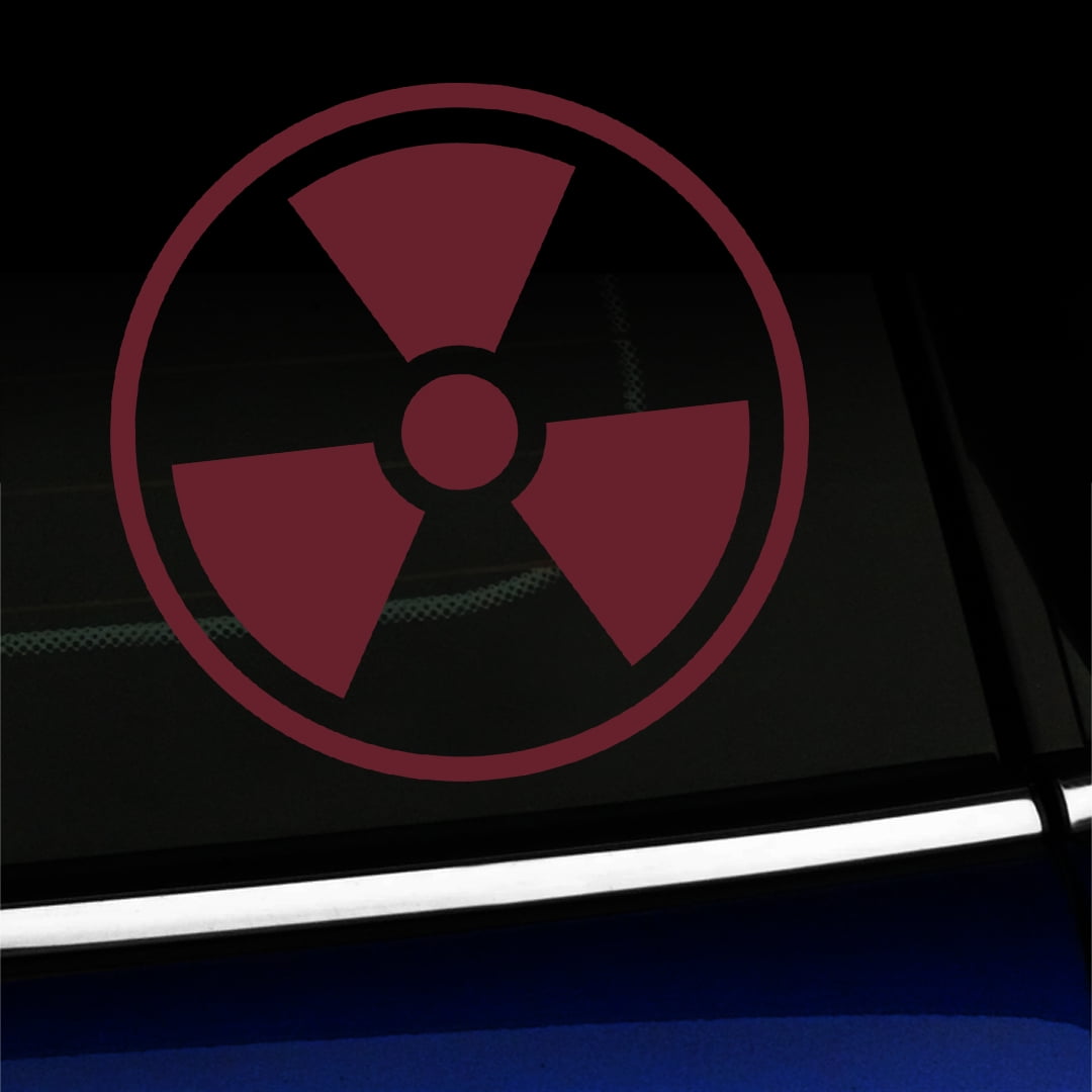 Nuclear Symbol - Vinyl Decal - Choose Color - [BURGUNDY] - Walmart.com