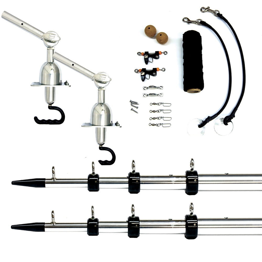Tigress 15' TigerFish II T-Top Outrigger System - Silver/Black ...