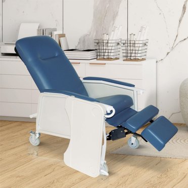 Graham Campo Lumex Medical Recliner with Wheels, 3 Positions, Royal ...