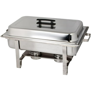 Excellante Stainless steel 4 quart gold accented round chafer, comes in ...