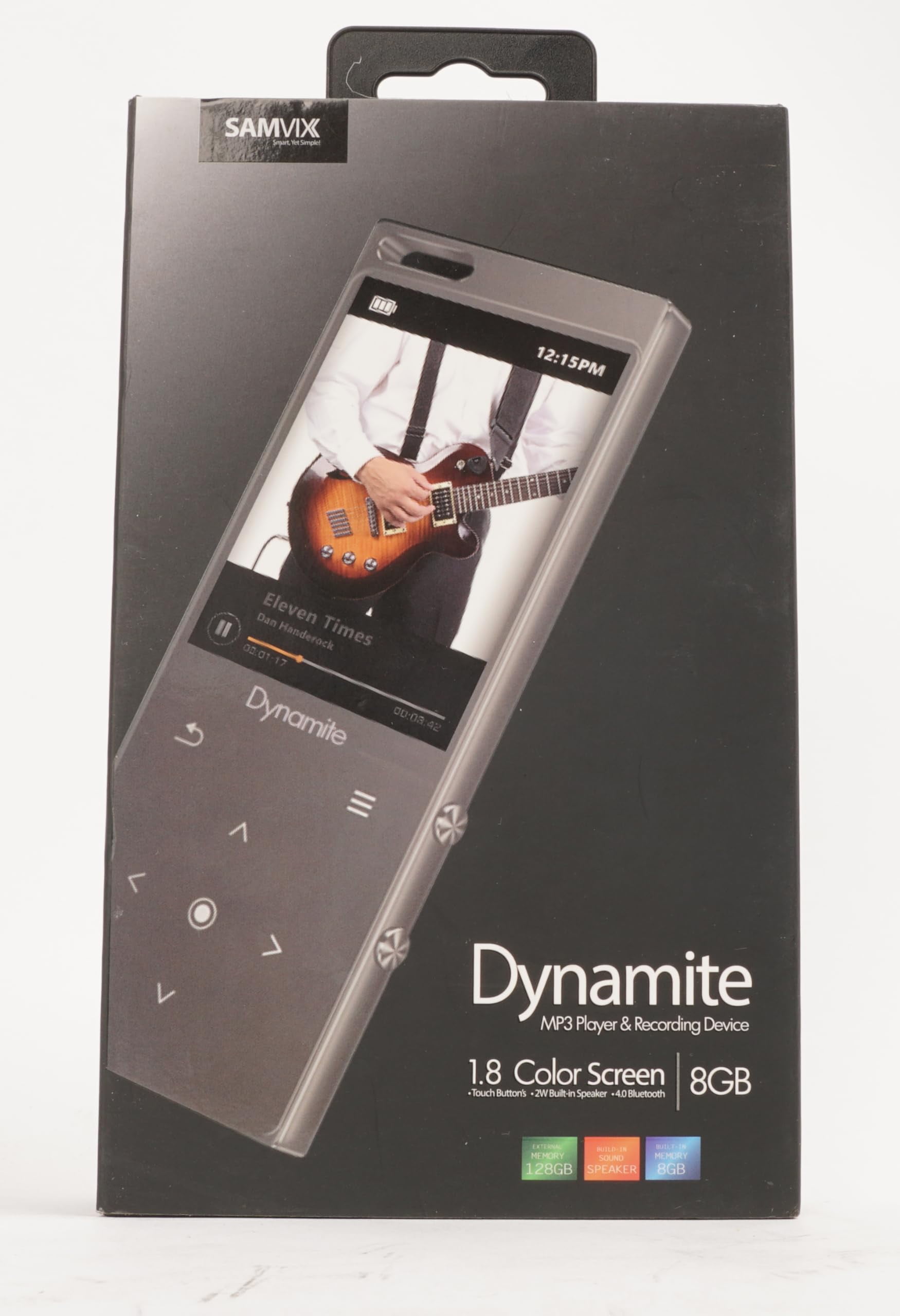 Reproductor MP3 SAMVIX Dynamite de 8 GB con Bluetooth, grabadora de voz | Walmart en línea