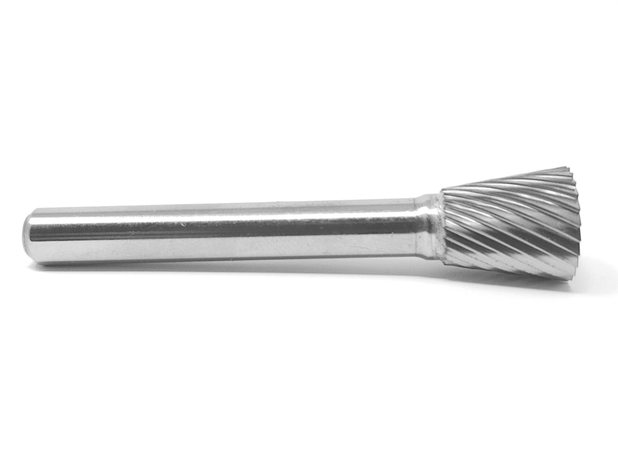 SN-4 Single Cut Inverted Taper 1/2" x 1/2" Carbide Burr Bur Tool Die ...