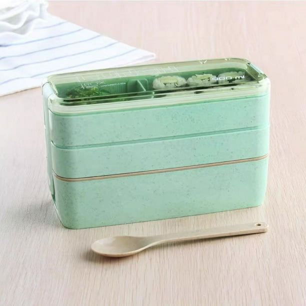 Topper contenedor de alimentos 3 pisos lunch box + cubiertos Casa y ...