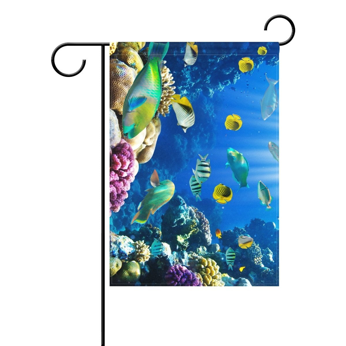 POPCreation Colorful Coral Reef Garden Flag Summer Underwater World ...