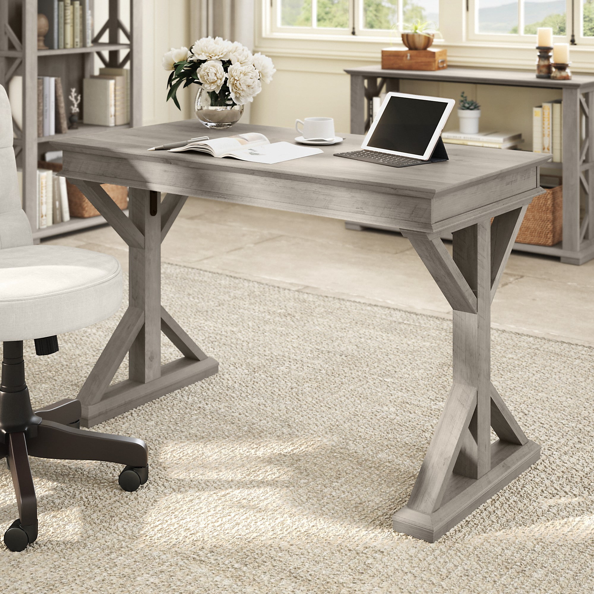 Bush Furniture Homestead 48W Writing Desk in Driftwood Gray - Walmart.com