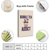 Funny Bubble Boba Tea Canvas Poster Bedroom Decor Sports Landscape ...