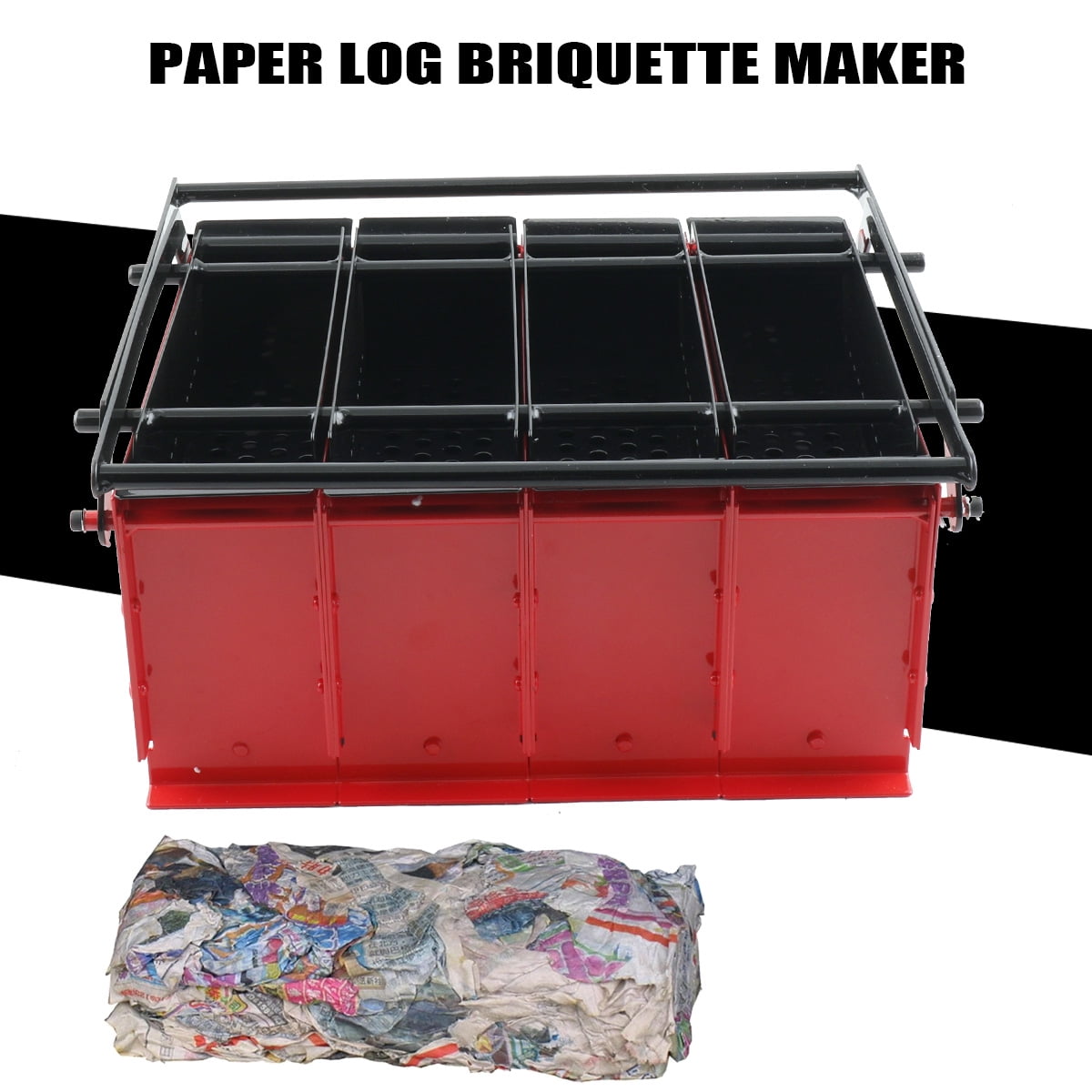 NICCOO Paper Log Briquette Maker Heavy Duty Fire Brick Press Eco Wood ...