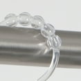 Mainstays Clear Easy Glide Rollerball Plastic Shower Curtain Rings, Set ...