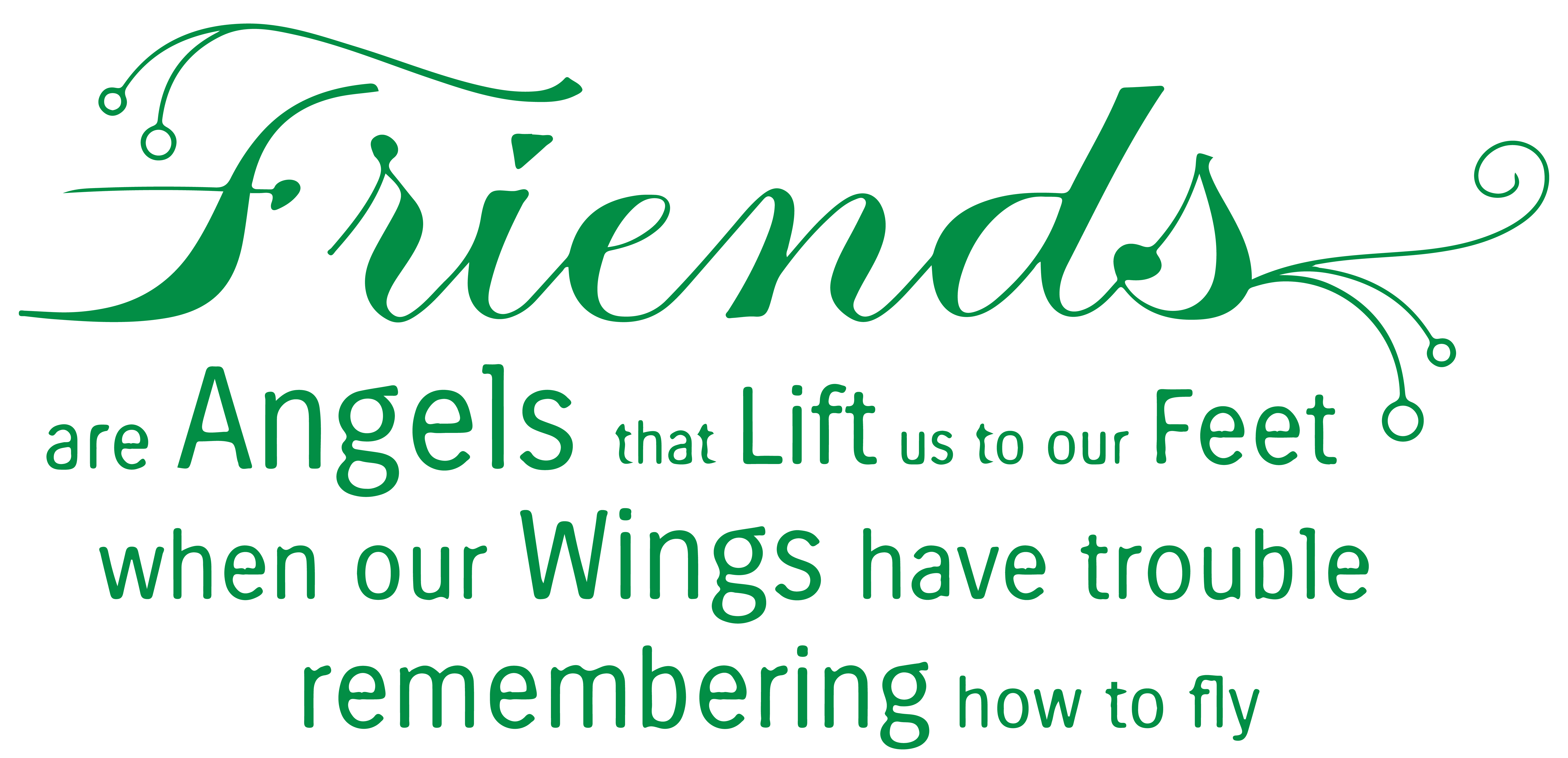 Friends are angels that lift us to our feet whenâ ¦ Vinyl Decal Sticker ...