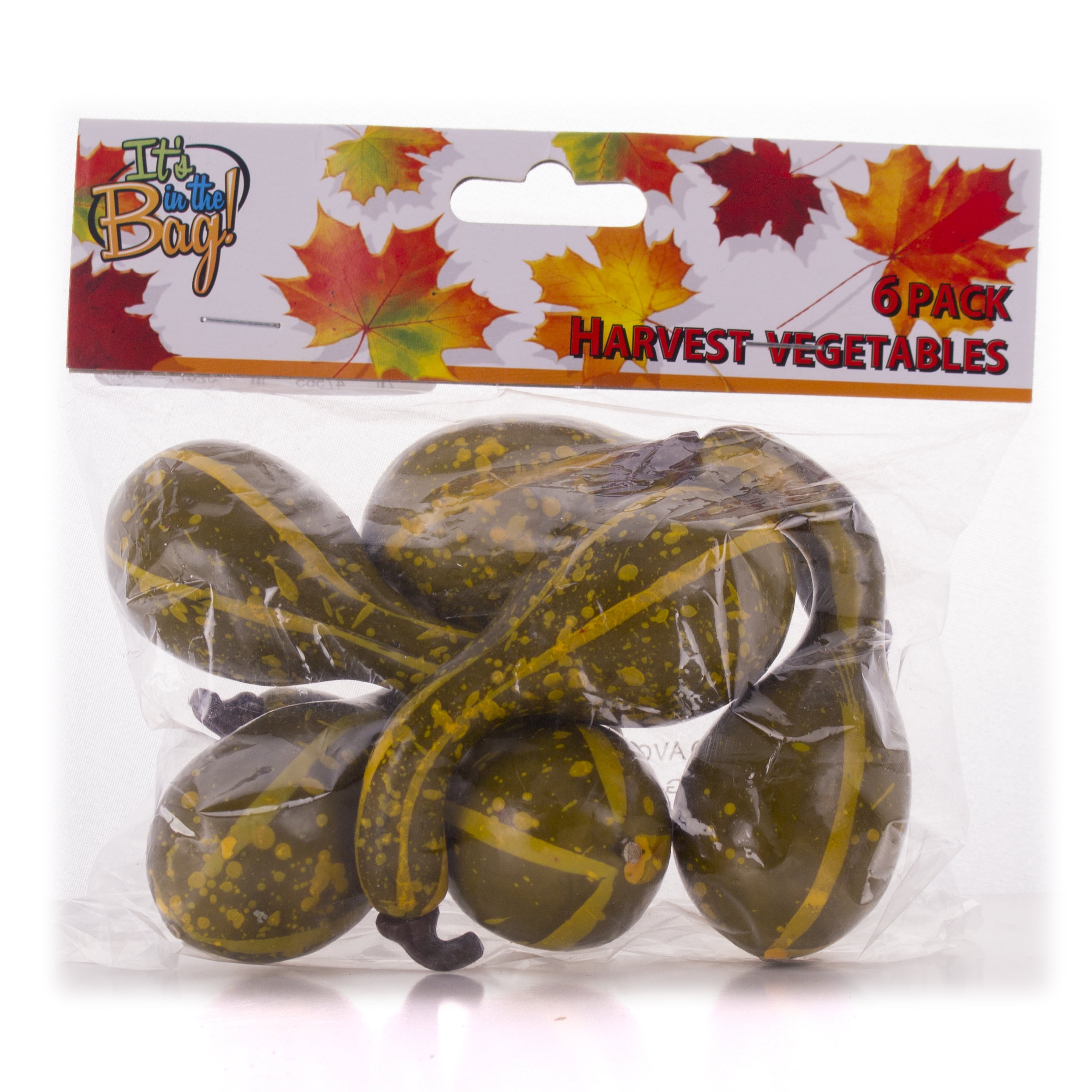 Mini Plastic Gourd Fall Harvest Halloween 5" Decoration Pack, Green, 6 ...