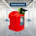 Scepter SmartControl Dual Handle Gasoline Can Jug w/ Funnel, 5 Gallon, Red - Walmart.com