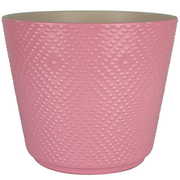 Mainstays 6in DIA Marley Pink Plastic Planter - Walmart.com