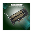 M.2 NVMe NGFF SSD to PCIE X4 X8 X16 Card Slot SATA Dual Disk Adapter ...