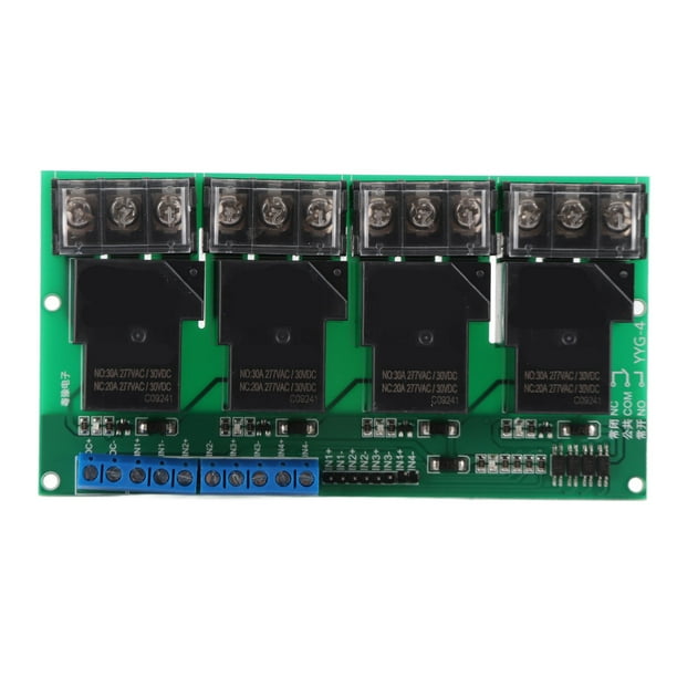 High Power 4-Channel Relay Module with Optocoupler Isolation - DC12V ...