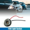 REGALWOVEN 1156 Bulb 2 Wired Car Brake Turn Signal Light Socket Adapter ...
