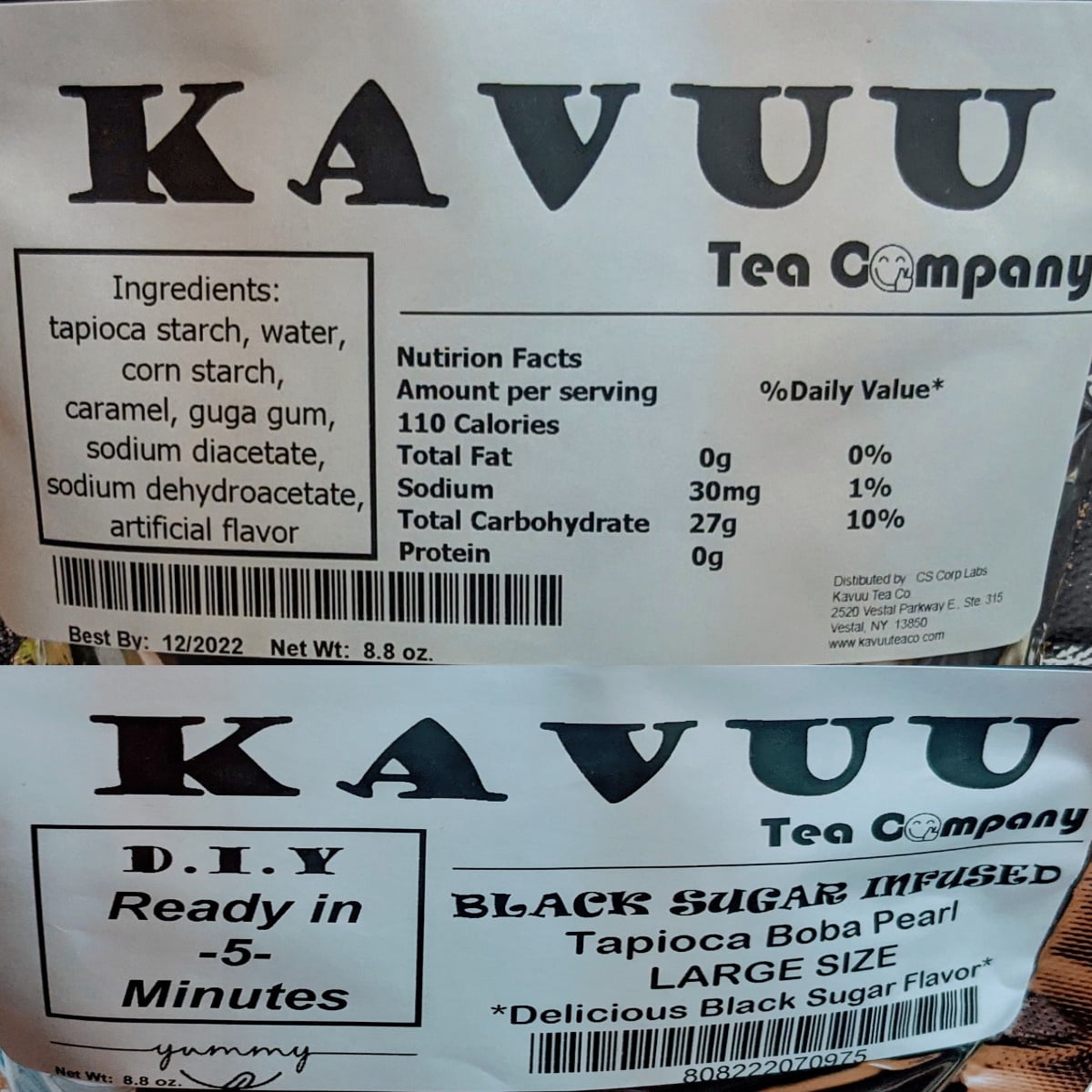 Buy Kavuu Tea Co. Gourmet Black Boba Tapioca Pearls - Gluten Free for ...