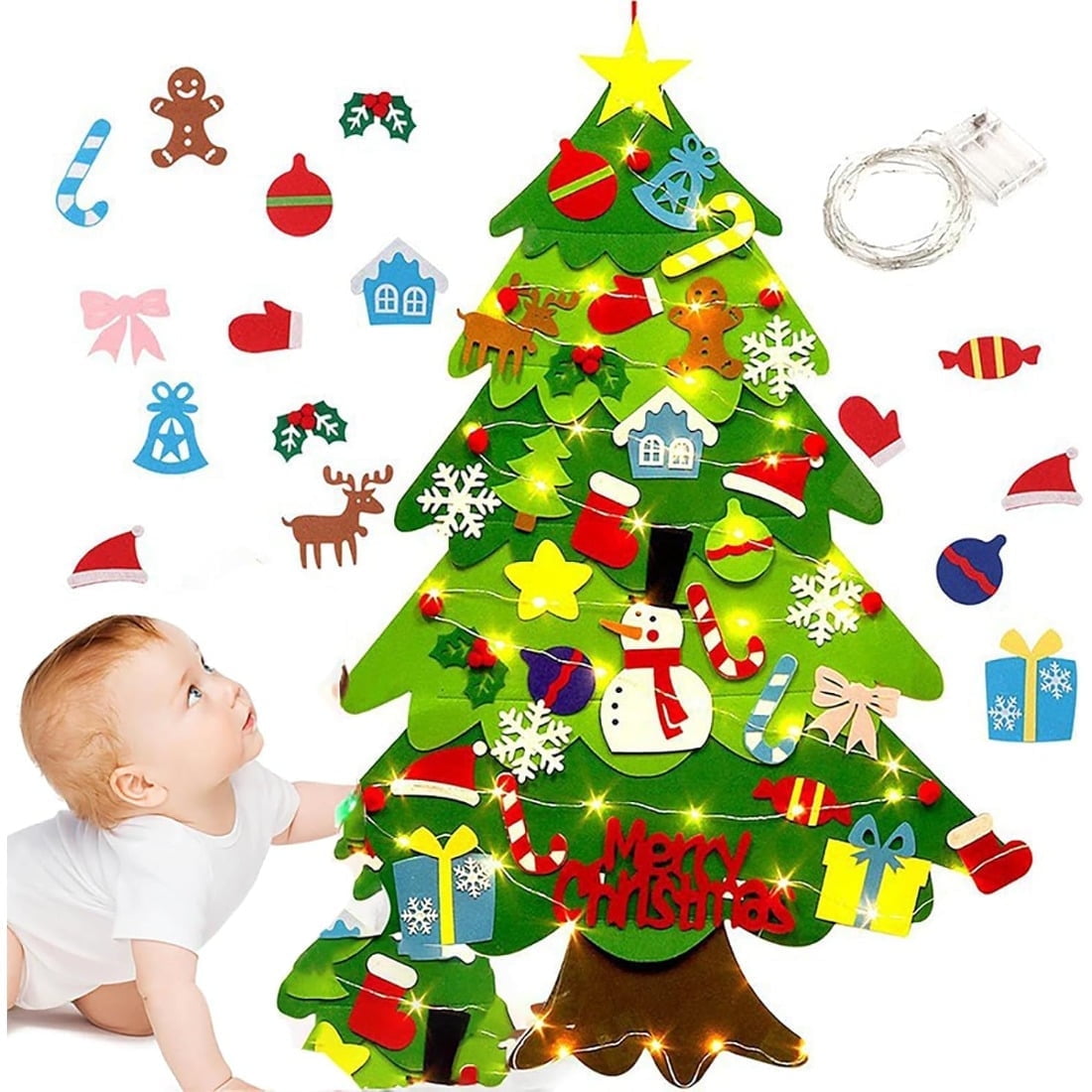 Click here for Tinyglam Montessori Felt Christmas Tree For Kids 3... prices