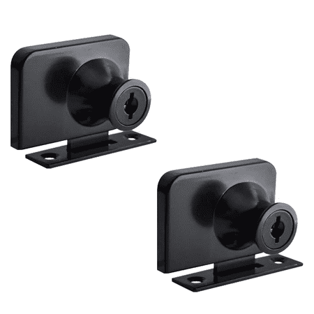 2 Pack Zinc Alloy Glass Door Latch for Glass Cupboard Door with Key ...