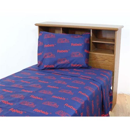 College Covers MISSSFL Mississippi Printed Sheet Set Full - Solid ...