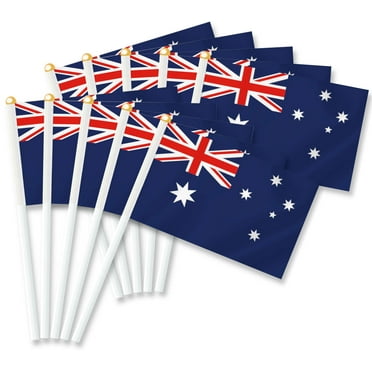 Anley Australia Mini Flag - 5 in x 8 in Hand Held Miniature Australian ...