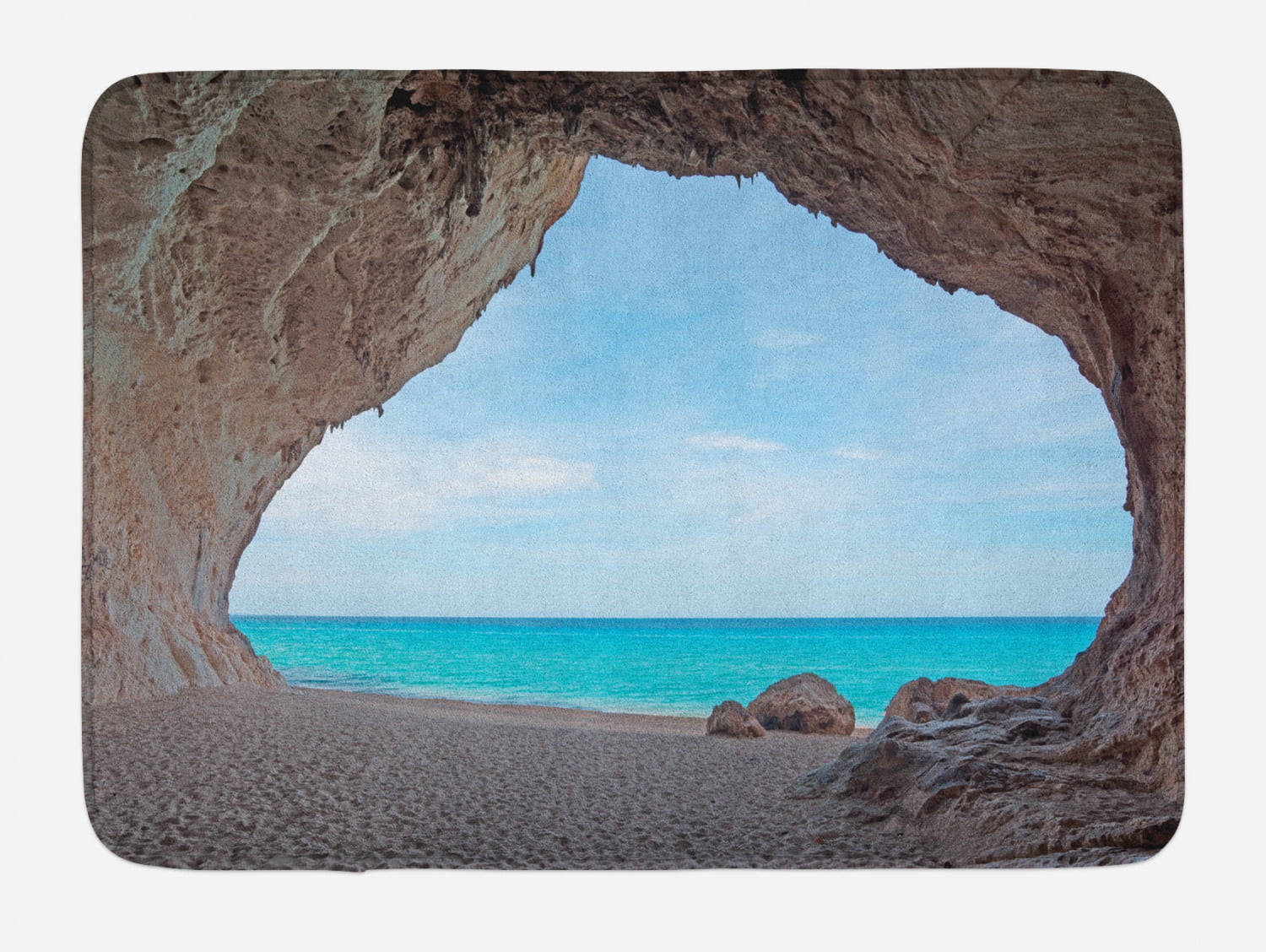Natural Cave Bath Mat, Dreamy Cara Luna Cave by the Ocean Tropical ...
