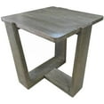 Home Square Tri-Leg Square Wood End Table in Brown Finish - Set of 2 ...